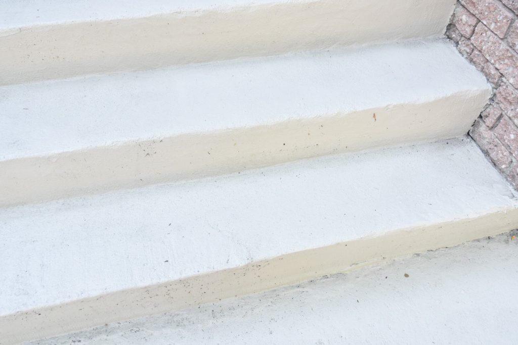 Fixing Front Steps Part II: Sanding, Concrete Repair and Textured Paint ...