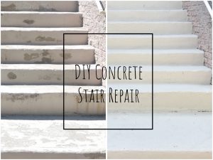 Fixing Front Steps Part II: Sanding, Concrete Repair and Textured Paint ...